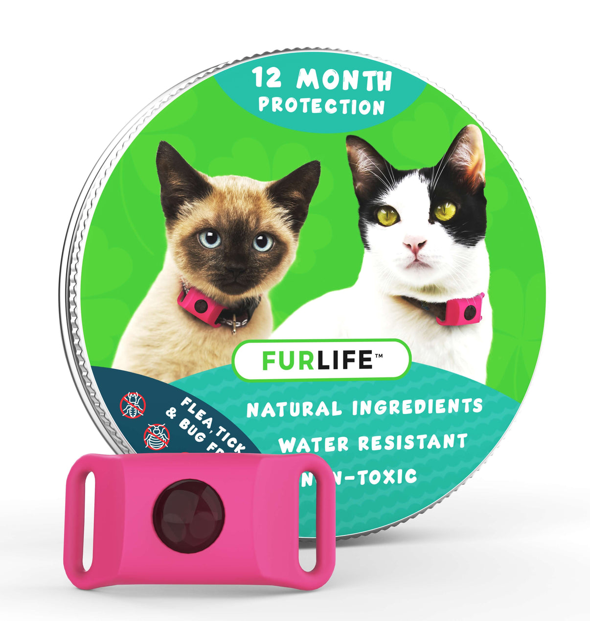 All Natural Flea and Tick Tags for Cats | 12 Months Protection